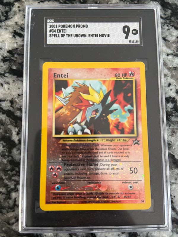 2001 Pokémon Entei Promo Spell Of The Unown Mint 9